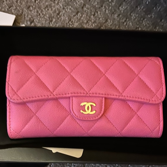 CHANEL | Bags | Authentic Chanel Wallet Pink Caviar | Poshmark